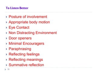 Effective listening | PPTX