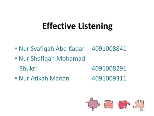 Effective listening presentation | PPTX