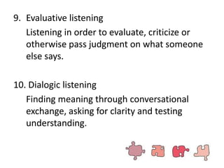 Effective listening presentation | PPTX