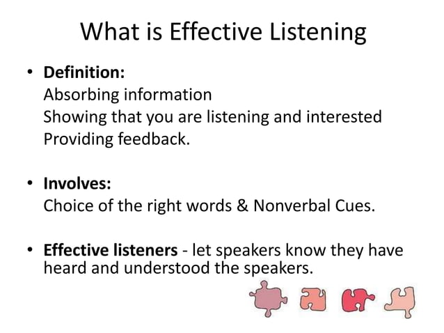 Effective listening presentation | PPTX