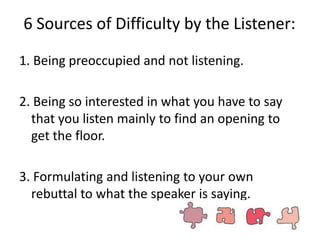 Effective listening presentation | PPTX