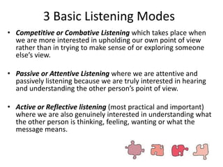 Effective listening presentation | PPTX