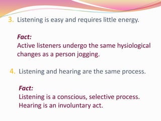 Effective listening skills | PPTX
