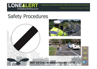 Effective lone worker policies: By Lone ALERT | PPT