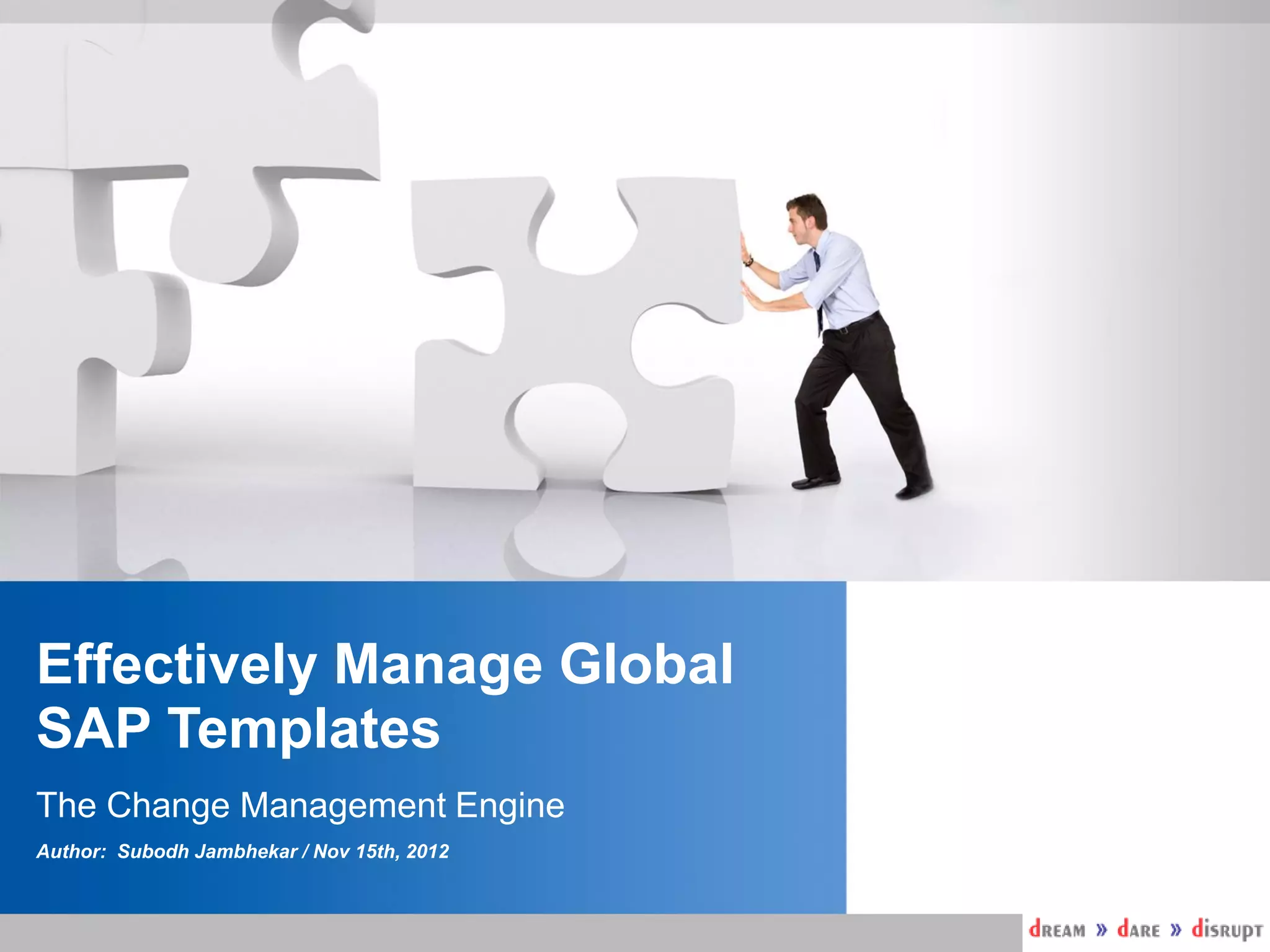Effectively Manage SAP Global Templates | PDF