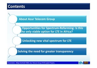 Effectively managing the spectrum to ensure the successful deployment ...