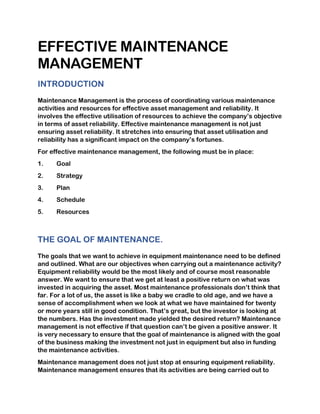EFFECTIVE MAINTENANCE MANAGEMENT.pdf