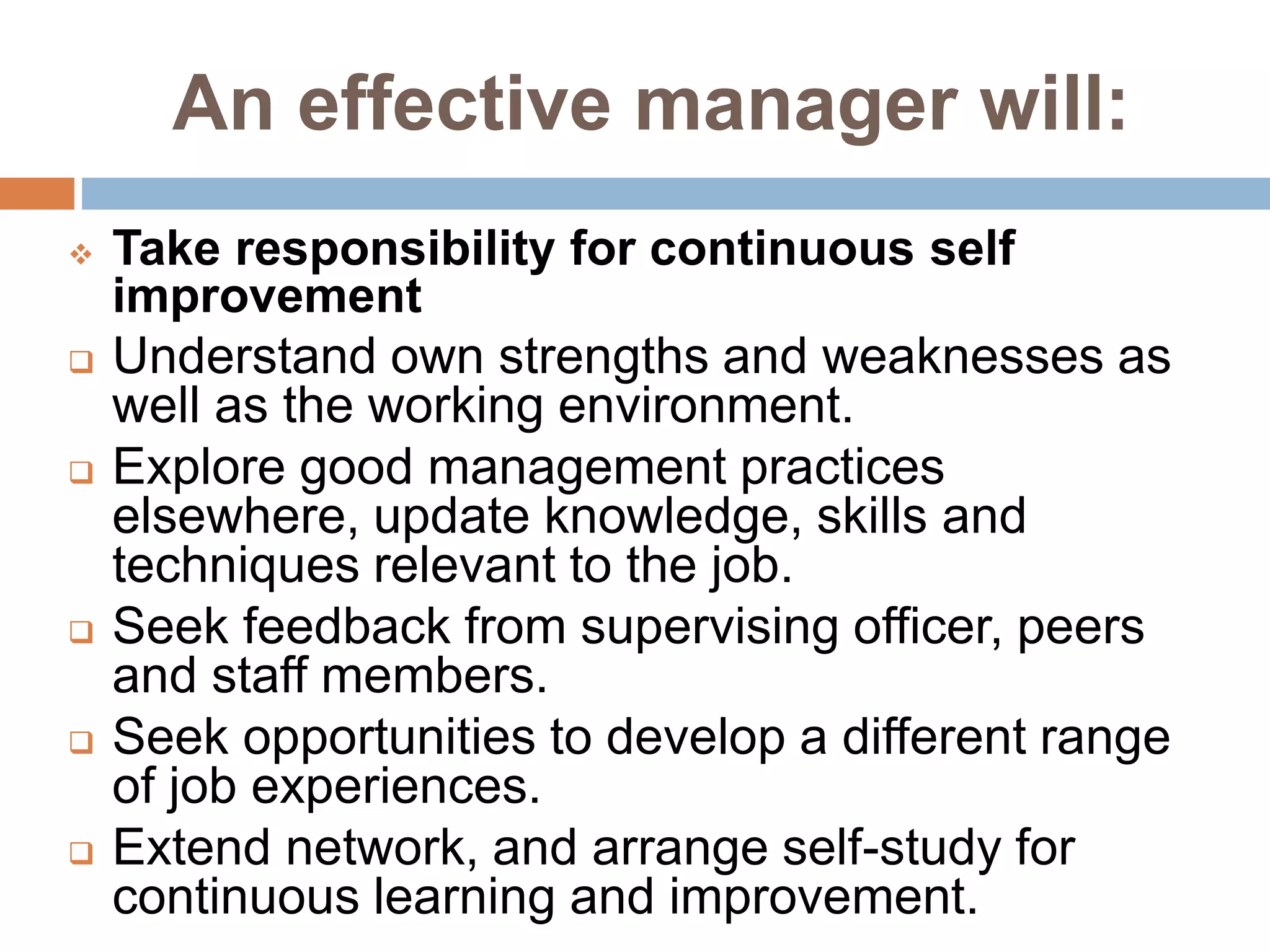 Effective management for managers today | PPTX