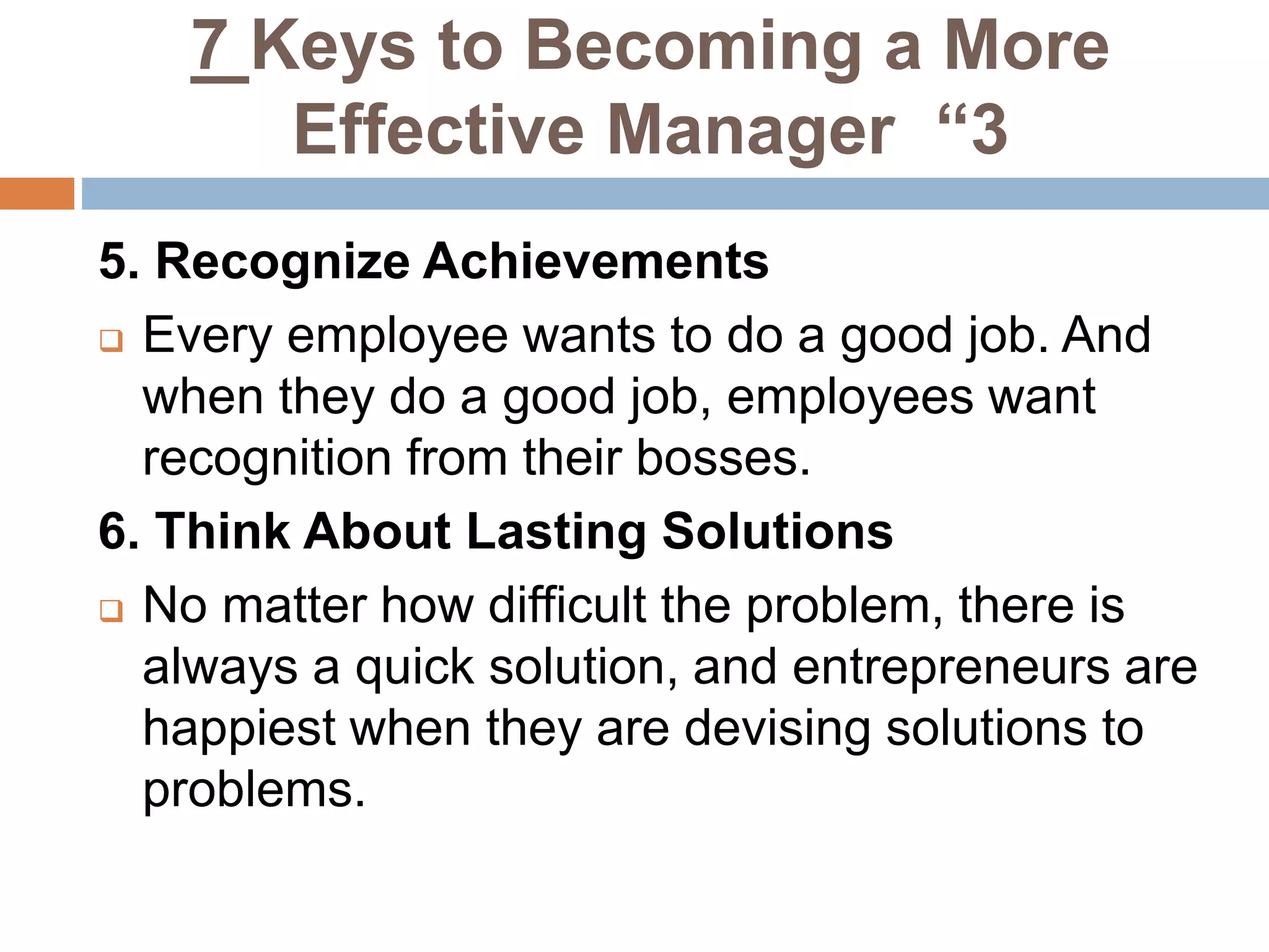 Effective management for managers today | PPTX