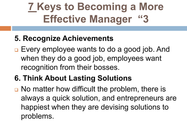 Effective management for managers today | PPTX | Executive Leadership ...