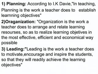 Effective management of teaching and learning | PPTX