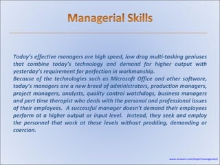 Effective Managerial Skills | PPT
