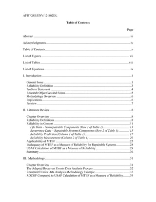 Effective measurement of reliability of repairable usaf systems | PDF