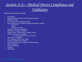 Effective Medical Device Validation Introduction Web 2 | PPT