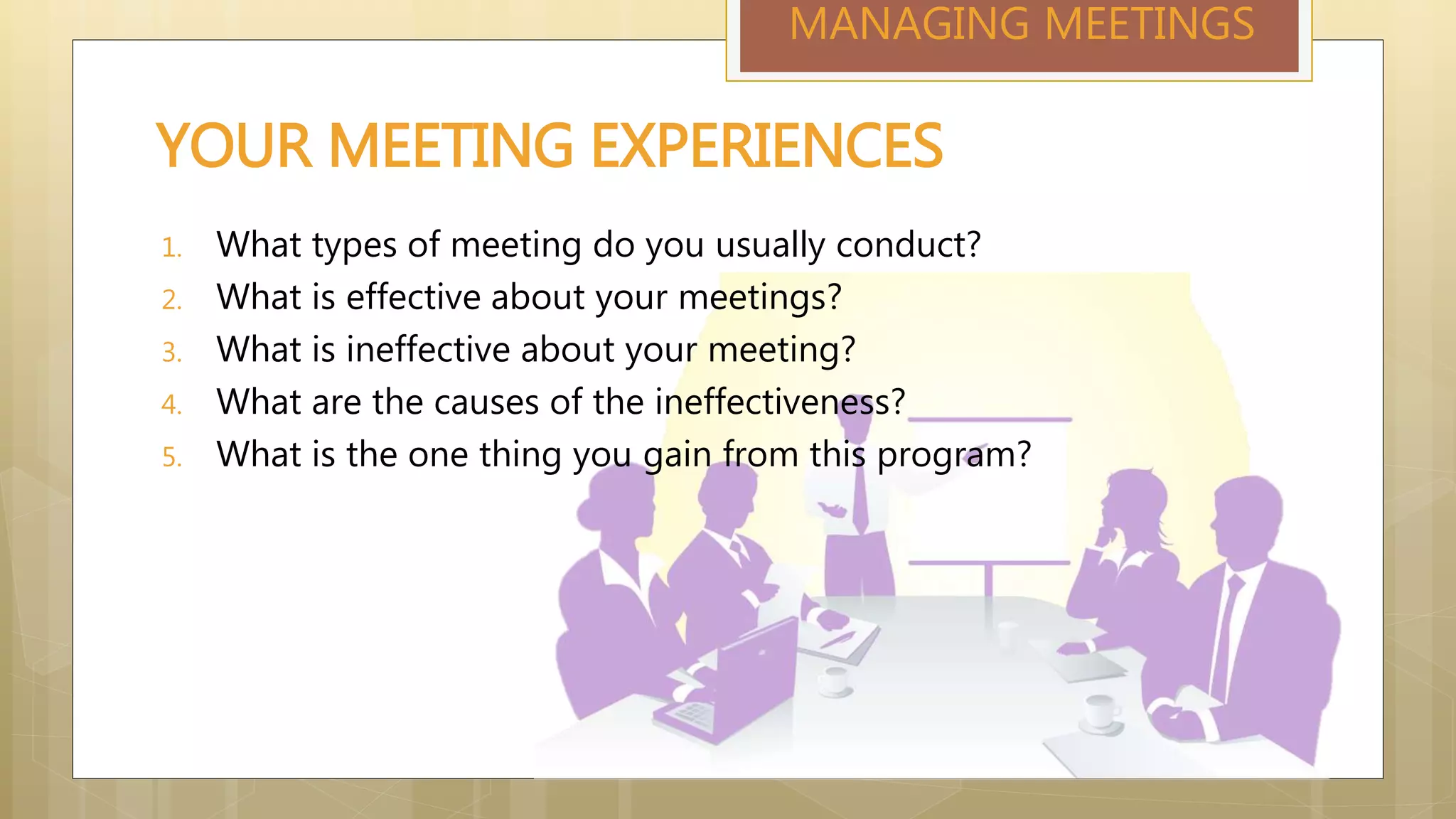 Effective Meeting Management | PPTX