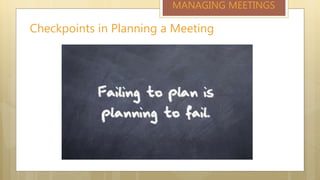 Effective Meeting Management | PPTX