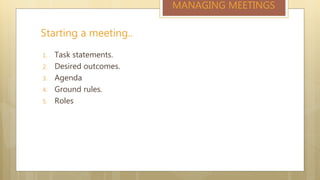 Effective Meeting Management | PPTX