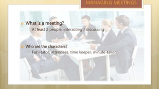 Effective Meeting Management | PPTX