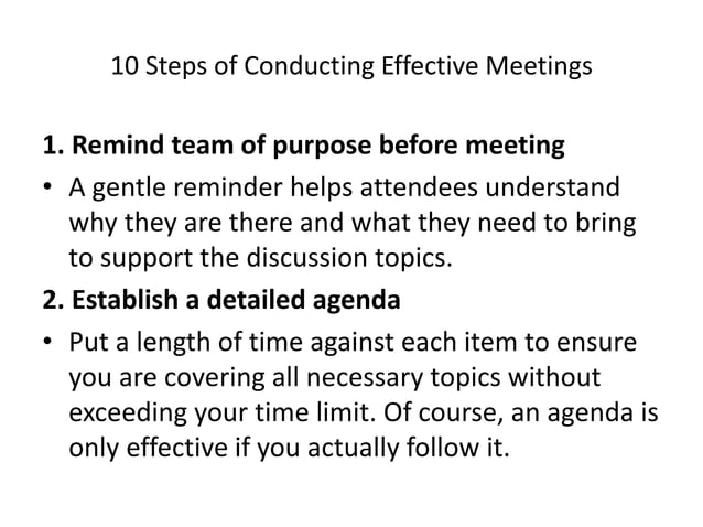 Effective Business Meetings | PPTX
