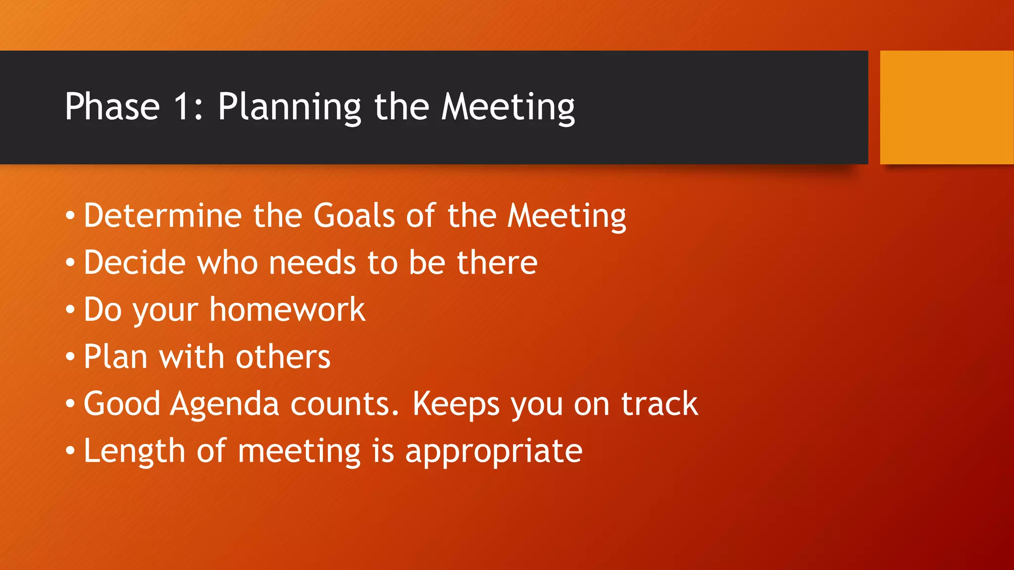 Conducting Effective Meetings - PWI | PPT