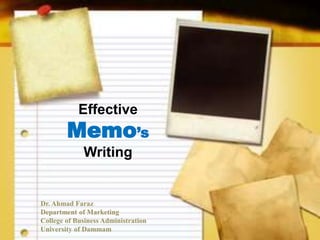 Effective Memo and Proposal Writing | PPTX