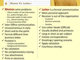 Effective Memo and Proposal Writing | PPTX