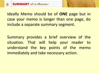 Effective Memo and Proposal Writing | PPTX