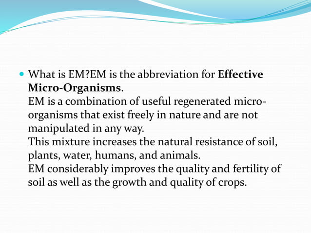 Effective microorganism technology by allah dad khan | PPTX | Gardening ...