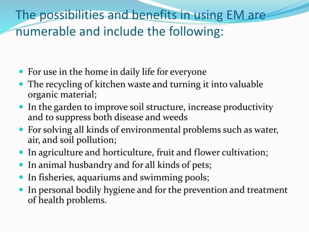 Effective microorganism technology by allah dad khan | PPTX | Gardening ...