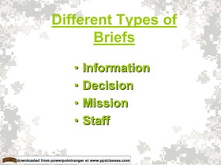 Effective military communication | PPTX