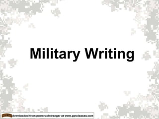 Effective military communication | PPTX