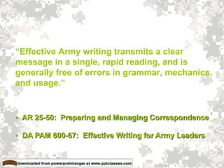 Effective military communication | PPTX