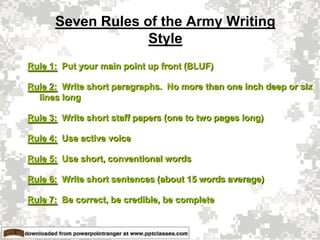 Effective military communication | PPTX