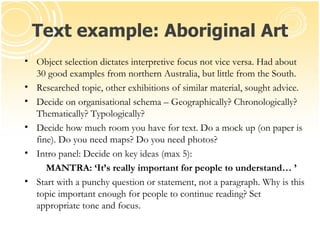 Writing effective museum text | PPT