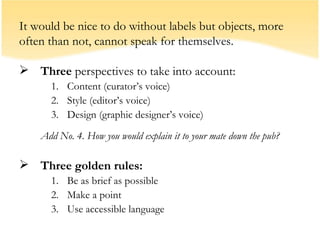 Writing effective museum text | PPT