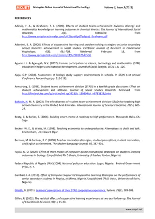 Effectiveness of computer assisted stad cooperative learning strategy ...