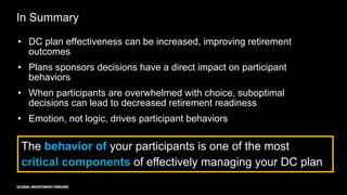 Effectiveness of DC Plan Investment Structure | PDF