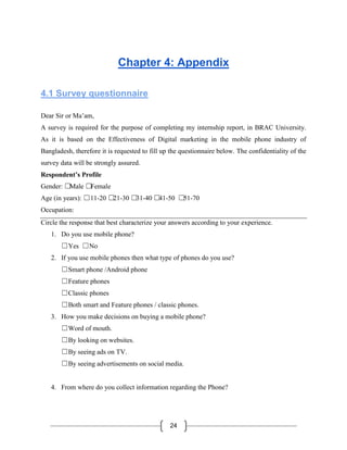 Effectiveness of digital marketing in mobile phone industry of Bangladesh | PDF