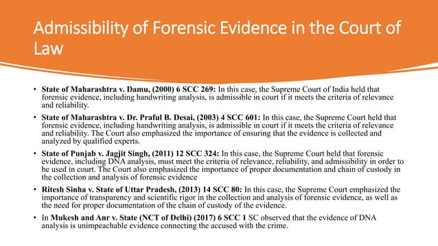 Effectiveness of Forensic Science in Criminal Law An Analysis.pptx | Law