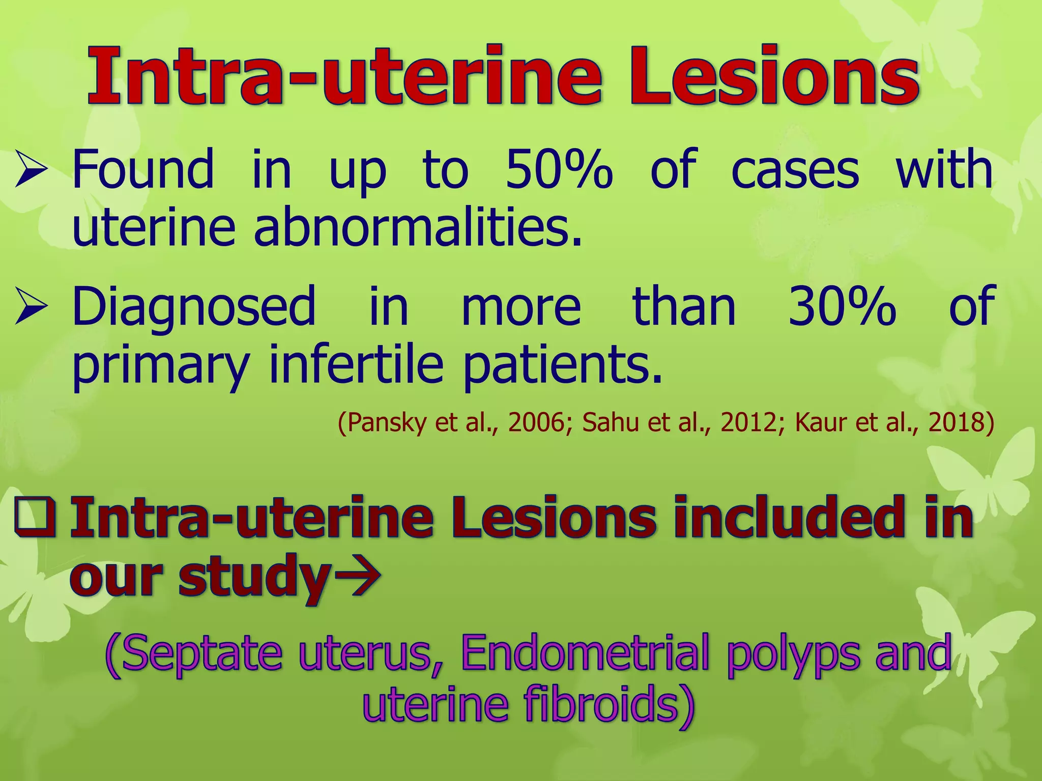 effectiveness of operative hysteroscopy in primary infertility on ...