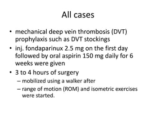 periarticular cocktail injection in total knee replacement | PPTX ...