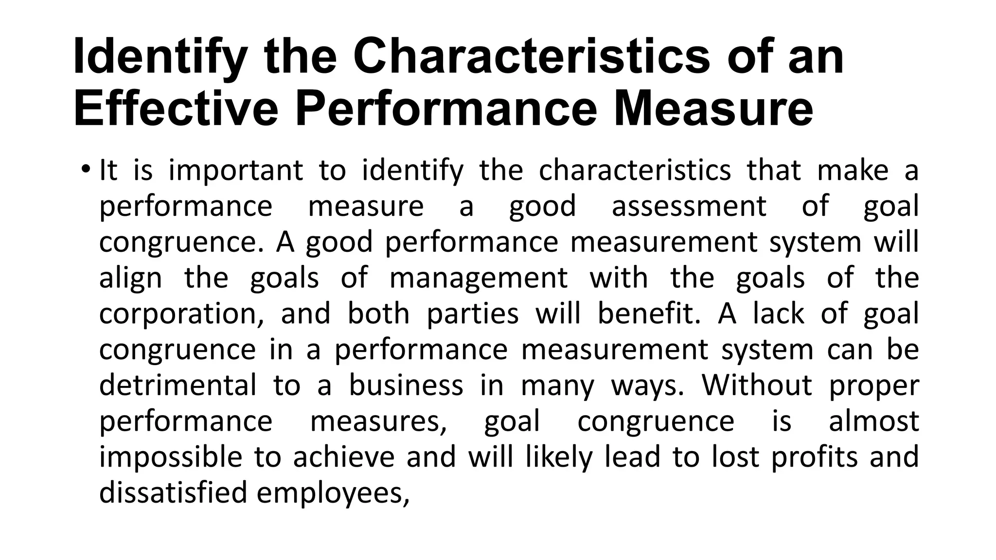 Effectiveness of performance measure | PPT