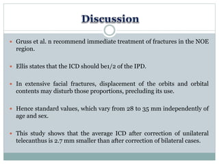 Effectiveness of primary correction of traumatic telecanthus | PPTX ...