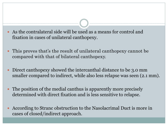 Effectiveness of primary correction of traumatic telecanthus | PPT
