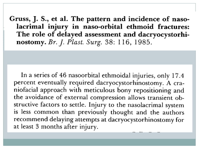 Effectiveness of primary correction of traumatic telecanthus | PPT