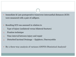 Effectiveness of primary correction of traumatic telecanthus | PPTX