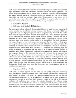 Effectiveness of software product metrics for mobile application | PDF