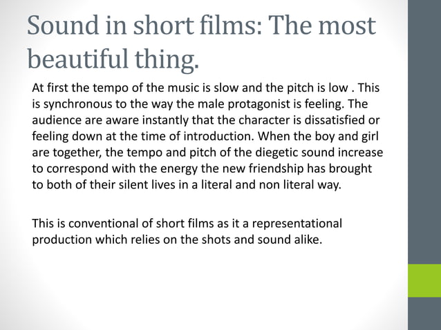 Effectiveness of sound in short film | PPT
