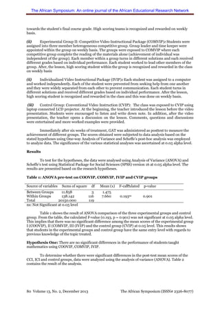 Effectiveness of video based cooperative learning strategy on high ...