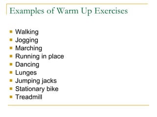 Effectiveness of warm up exercises | PPS